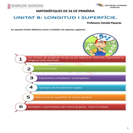 RESUM UNITAT 8- EDUCACIO PRIMARIA LONGITUD I SUPERFICIEf | PDF