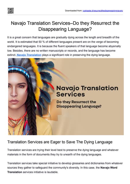 Navajo Translation | PDF
