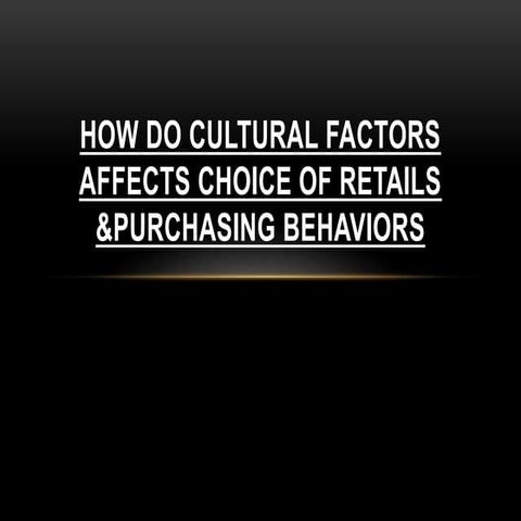 Culture change (Retail sector) | PPT