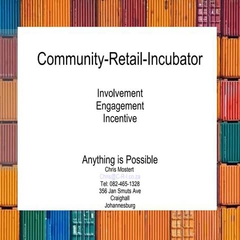 Retail community-incubator -pop up mall new | PPT