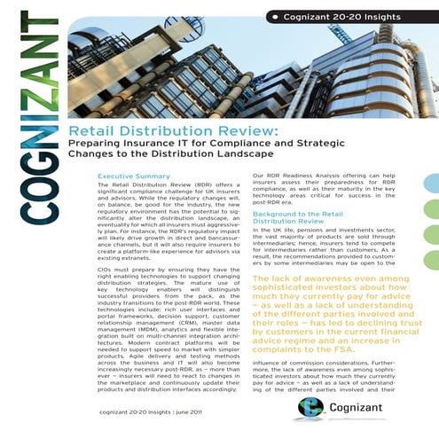 Retail Distribution Review: Preparing Insurance IT for Compliance and ...