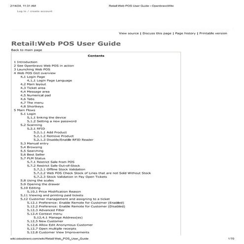 Openbravo Retail Web POS User Guide 2020 | PDF