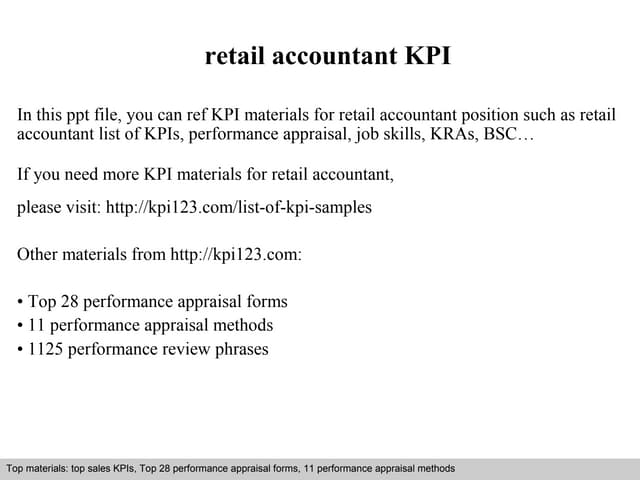 Fixed assets accountant kpi | PPT