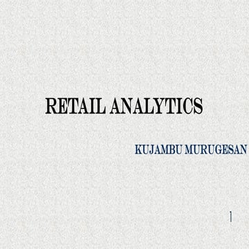 Retail Analytics | PDF