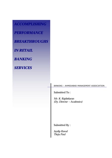 Retail Banking Strategy | PPT