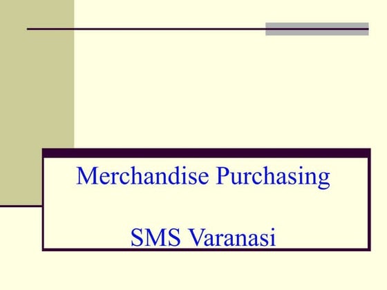 buying and merchandising | PPT