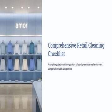 Retail Cleaning Checklist with eAuditor Audits & Inspections | PDF