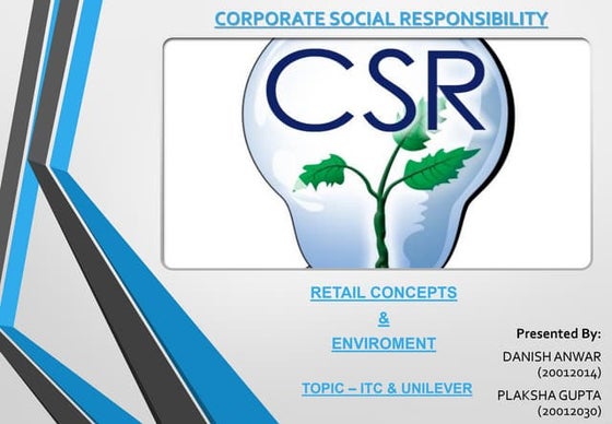 CSR on ITC Ltd. | PPTX | Agriculture | Industries