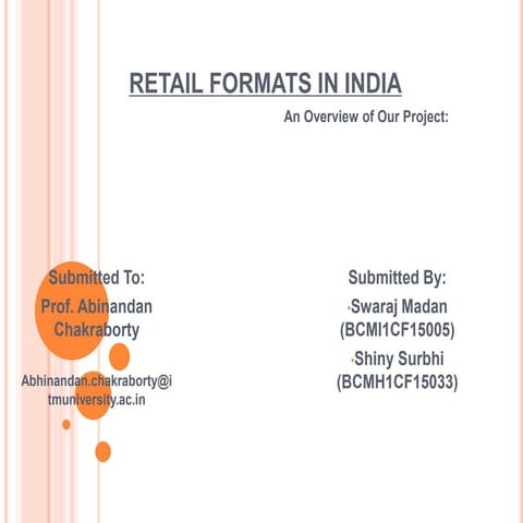 Traditional and modern formats of retail business | PPTX