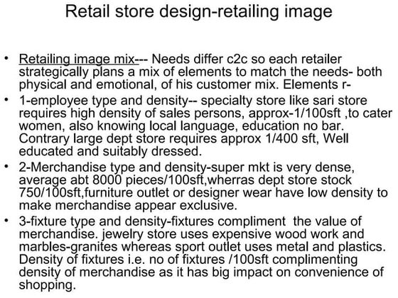 Retail store design | PPT