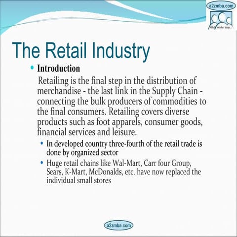 Retail industry | PPT