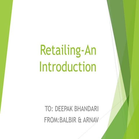 Retailing | PPT | Retail Industry | Industries