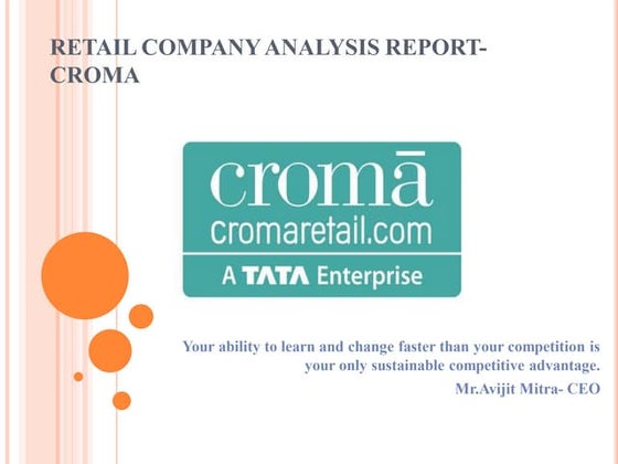A Study on TATA CROMA | PPTX | Business | Business and Finance