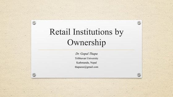 Establishing and Maintaining a Retail Image | PPT