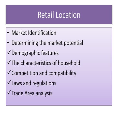 Retail Location | PPTX