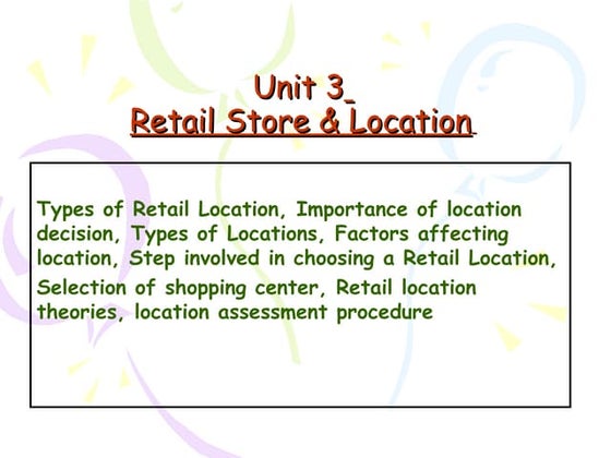 Retail development theories | PPTX