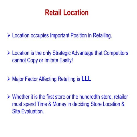 Retail Location & Layout Plan impotrtant | PPTX | Retail Industry ...