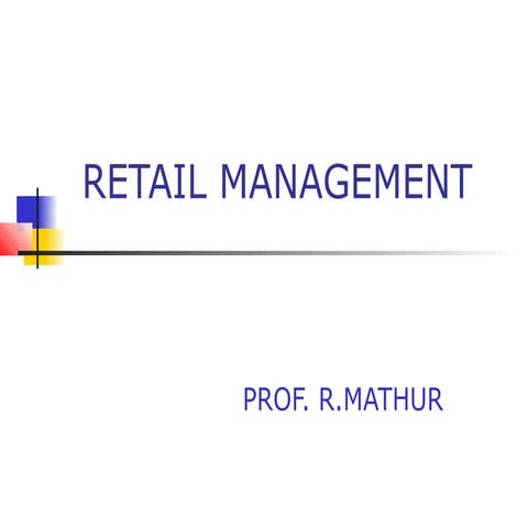 Retail Management Certification | PDF