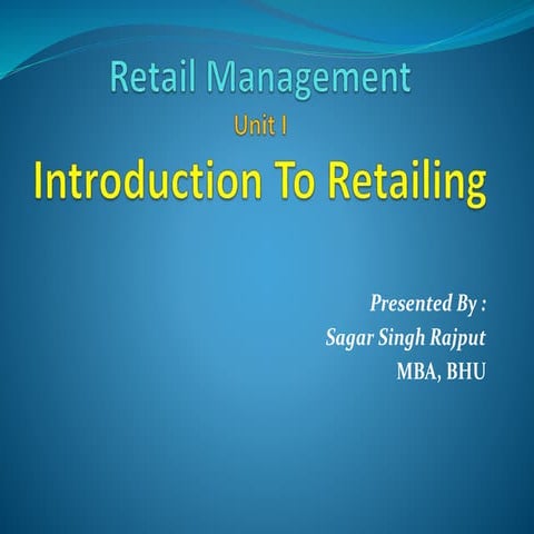 Retail management | PPT