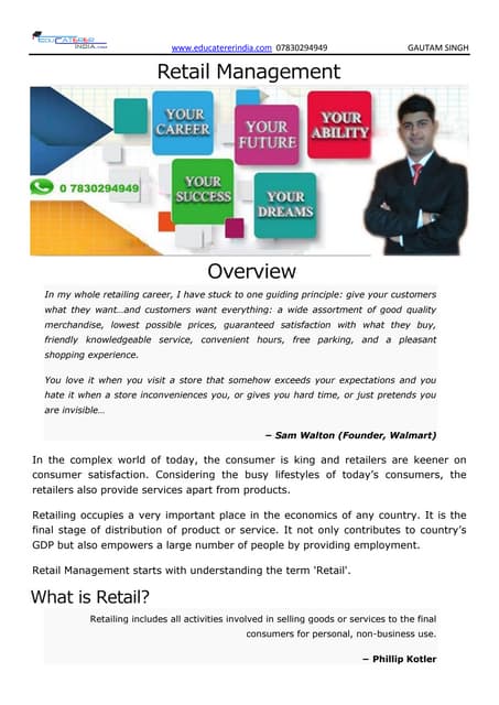 Introduction to Retailing | PPTX