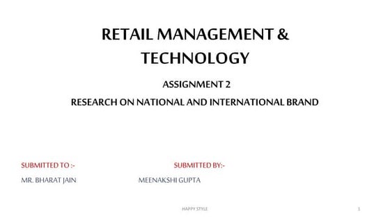 Brand Study of H&M | PPT