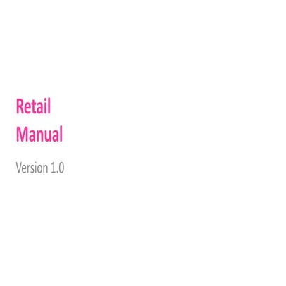 Retail manual | PPTX