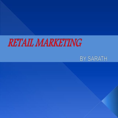 Retail marketing | PPT