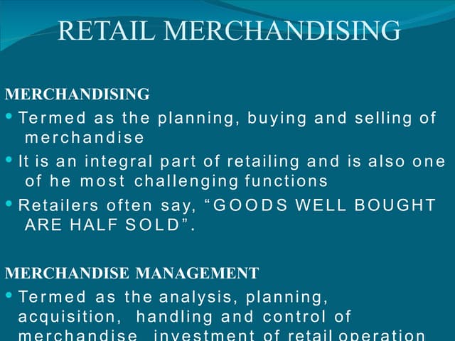 Merchandise planning step by step process | PPT
