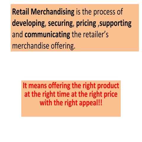 Retail Merchandising 1 | PPT