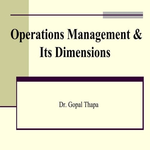 Retail Operation Management | PPT