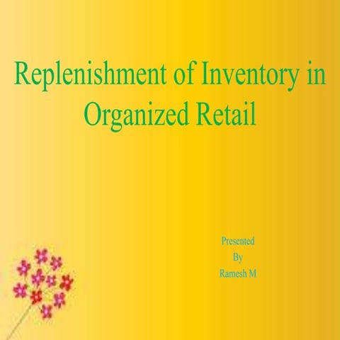 ReplenishmentCart | PDF