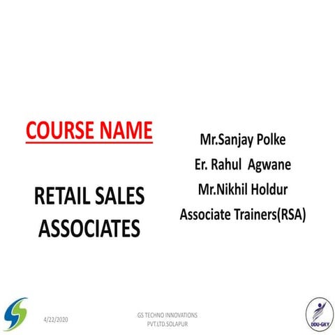 Retail Retailing Introduction | PPTX