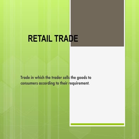 Retail trade | PPTX