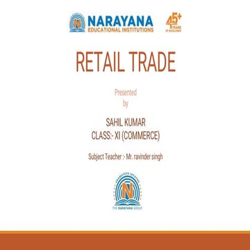retail trade BST.pdf Class 11th School Project | PDF