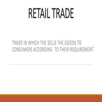 Retail trades | PPTX
