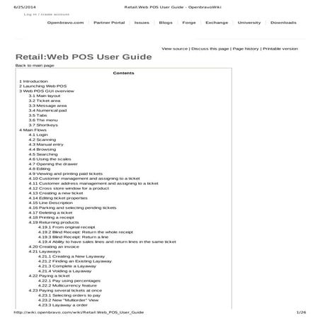 Retail web pos user guide openbravo | PDF