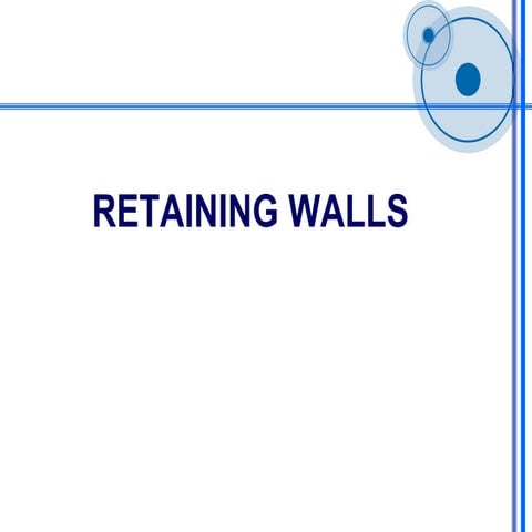 Retaining wall - design of reinforced concrete structure | PPTX