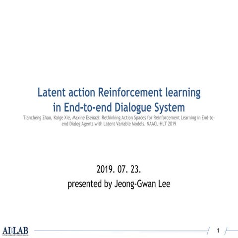 Rethinking Action Spaces For Reinforcement Learning In End To End