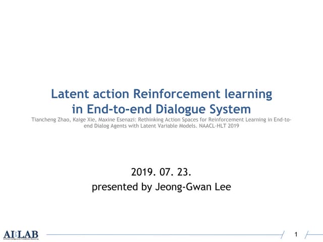 Rethinking Action Spaces For Reinforcement Learning In End To End