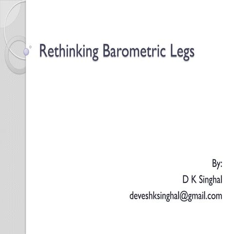 Rethinking barometric legs | PDF | Technology & Computing