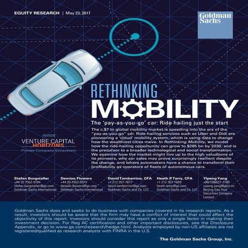 Rethinking mobility goldman sachsmay2017(1) | PDF
