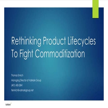 Rethinking product lifecycle curves to fight commoditization | PPT