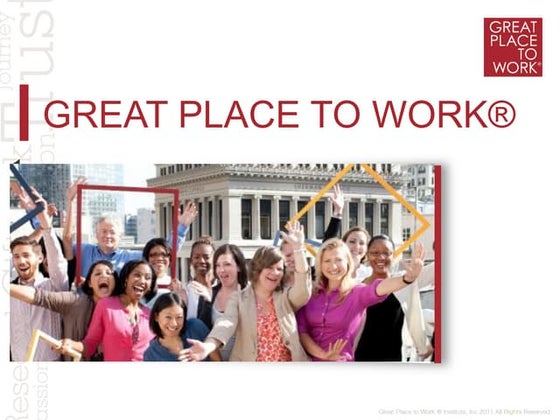 Organizational behavior. creating a great place to work presentation | PPT