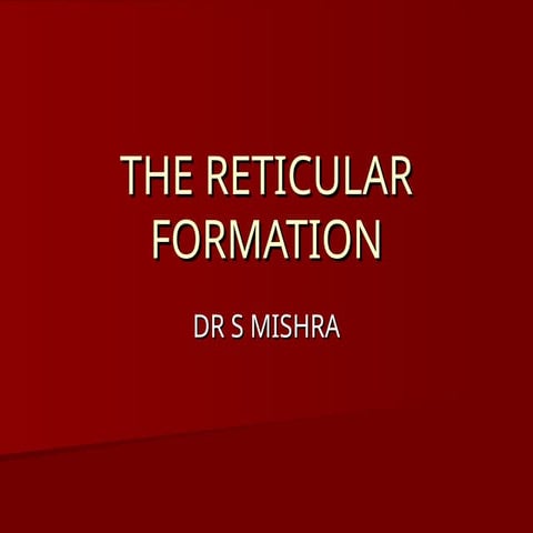 RETICULAR FORMATION.ppt okkkkkkkkkkkkkkkkkk | PPT