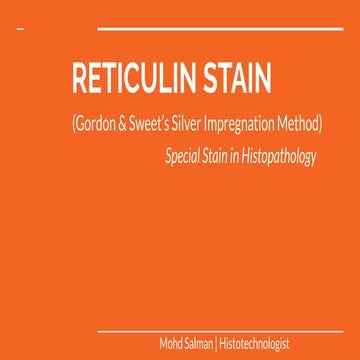 Reticulin Stain (Gordon & Sweet Method) | Special Stain in ...