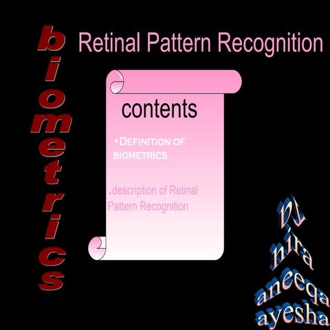 Retinal Pattern Recognition | PPT