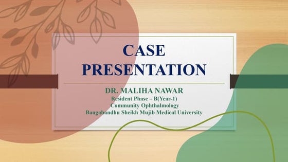 Case presentation-Retinitis Pigmentosa Albecanse | PPTX
