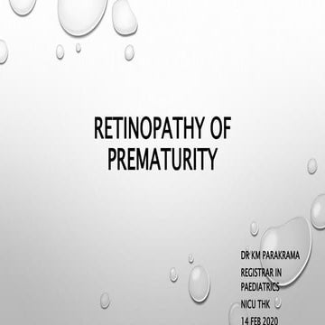 Retinopathy of prematurity | PPT