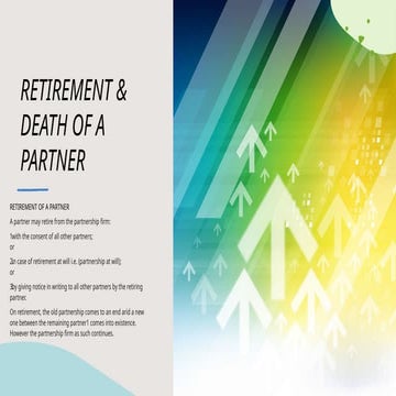 retirement of death partner During Running of Partnership Firm | PPTX