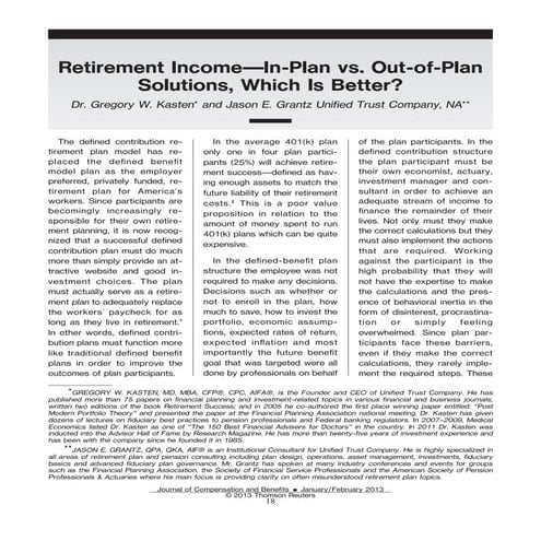 Employee Retirement Readiness | PDF